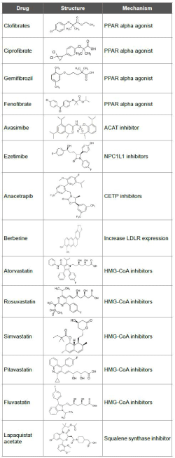 A Review on Anti-Cholesterol Drugs and their Mechanisms
